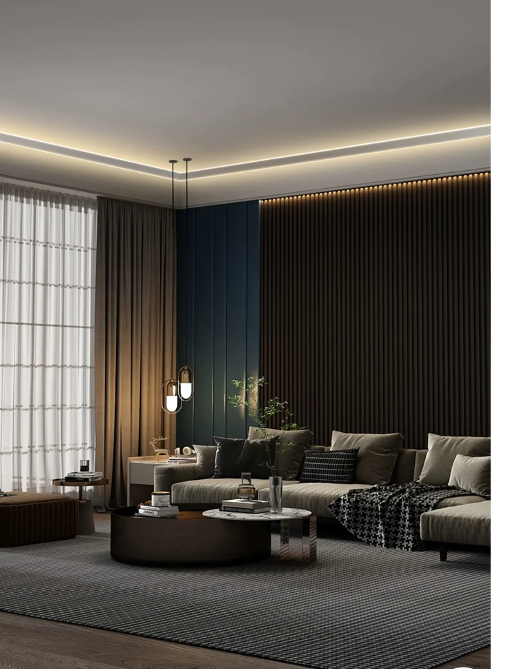 New Design Ceiling Bar Channel Profile Pc Diffuser 3000K