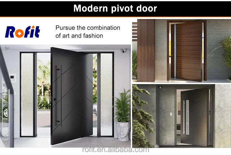 Customized Villa Luxury Solid Wood Exterior Door Main Entrance Pivot ...