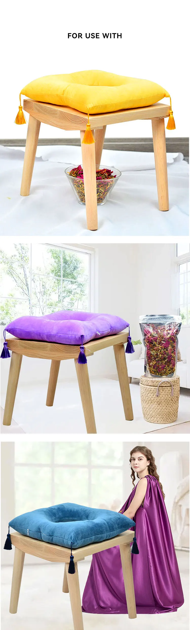 Easy To Use Hardwood Yoni Steam Stool With Comfortable Pillow Cushion ...