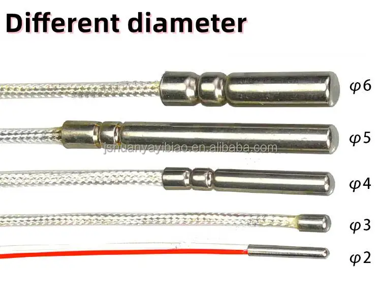 1Meter Length Flexible Pt100 Sensor RTD Platinum Resistance Temperature ...