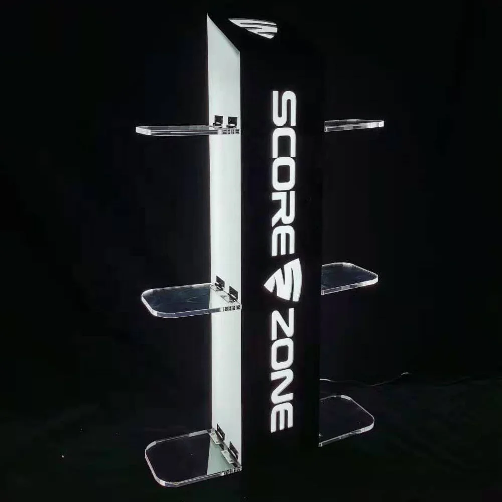 Custom Acrylic POS Retail Display Stand with LED Lights