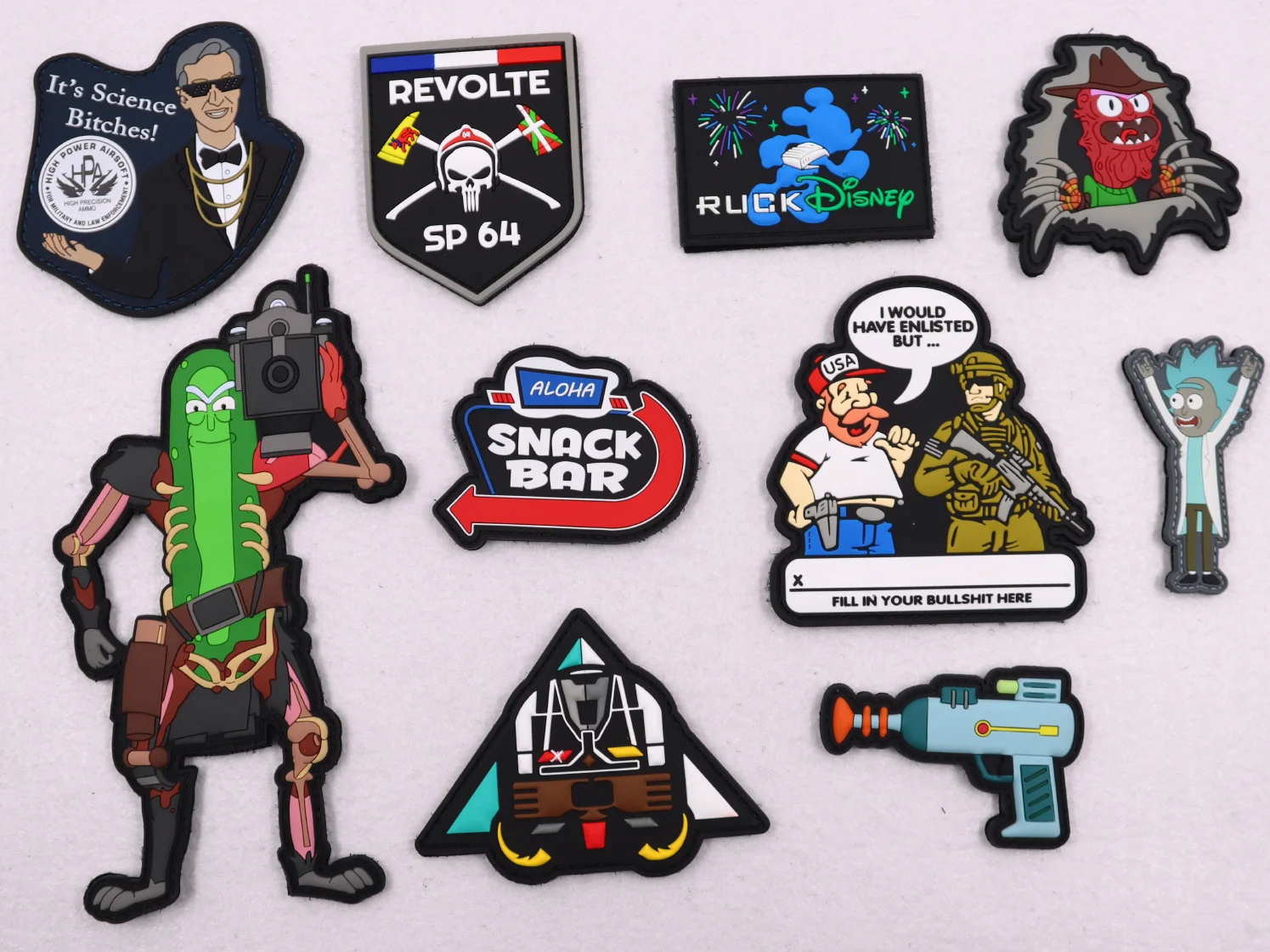 Custom Embossed Pvc Logo Rubber Hat Patch With Hoop And Loop Parches ...