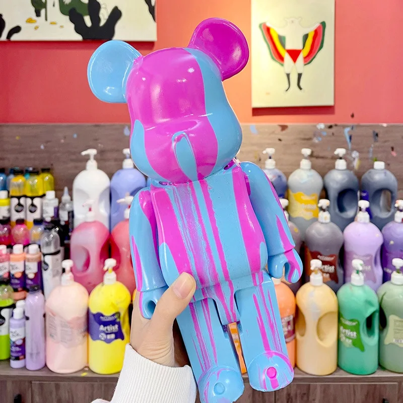 Resin White Embryos DIY Bearbrick PVC Fluid Bears Kit Pour Painting ...