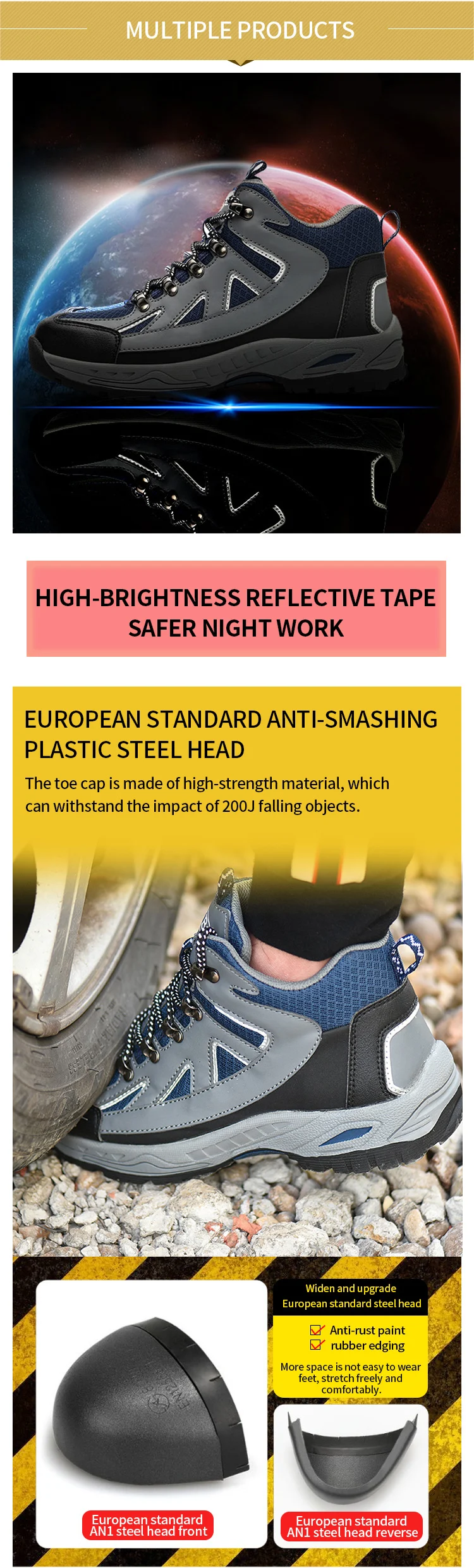 Winter Warm,Breathable And Safe Construction Site Anti-smashing Anti ...