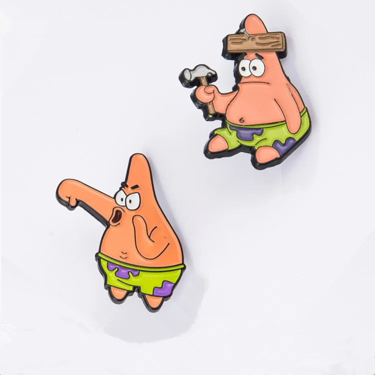 Metal Cartoon Funny Spongebob Patrick Star Anime Characters Creative ...