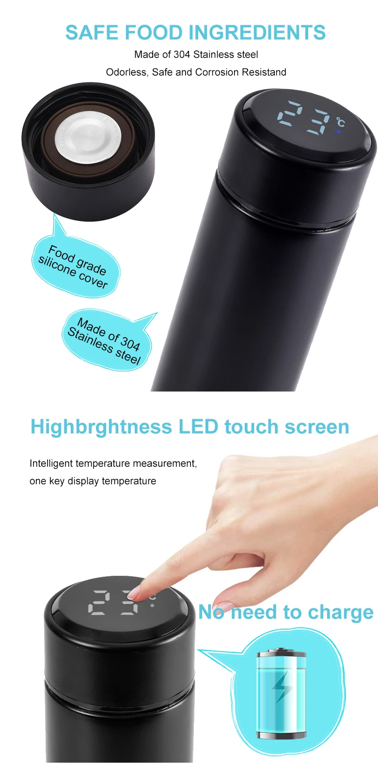 Custom Logo 500ml Stainless Steel Vacuum Flask - Durable & Insulated