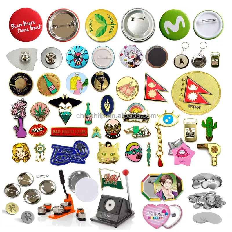 Wholesale Custom Button Badge Pins Metal Name Tag Badge With Custom ...
