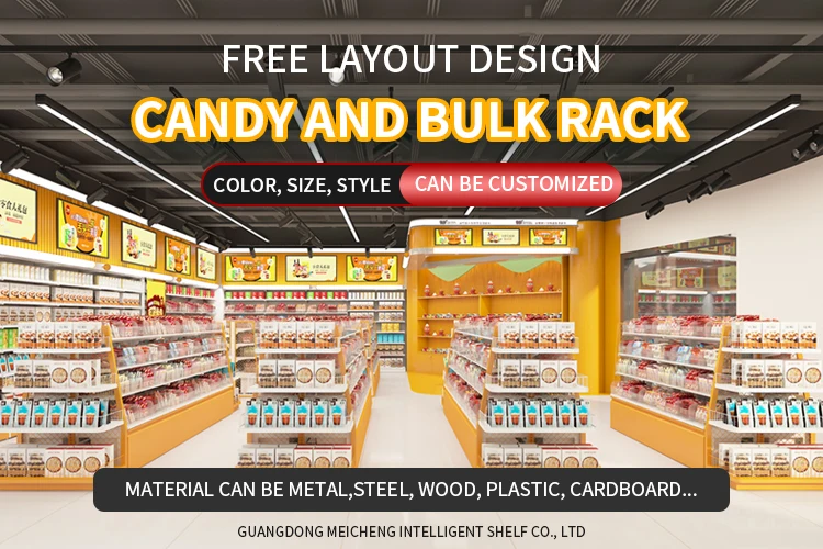 Snack Rack Supermarket Candy Store Display Shelves Acrylic Candy ...