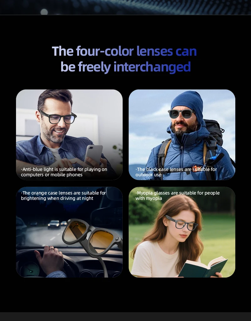 SG702025 ARAI Wearable Fashion Smart Glasses Music smart glasses with ...