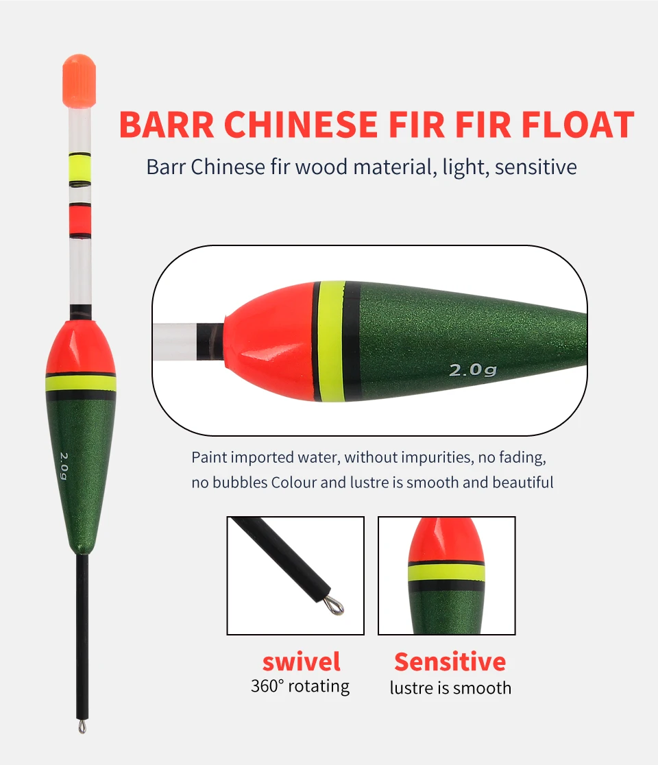 Luminous Fishing Float Led Balsa Wood Float Water Night Fishing Bobber ...