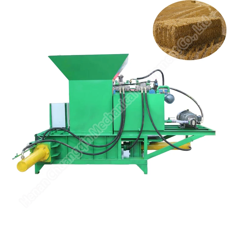 Small square hay baler rabbit hay feed packing machine pine straw baler ...