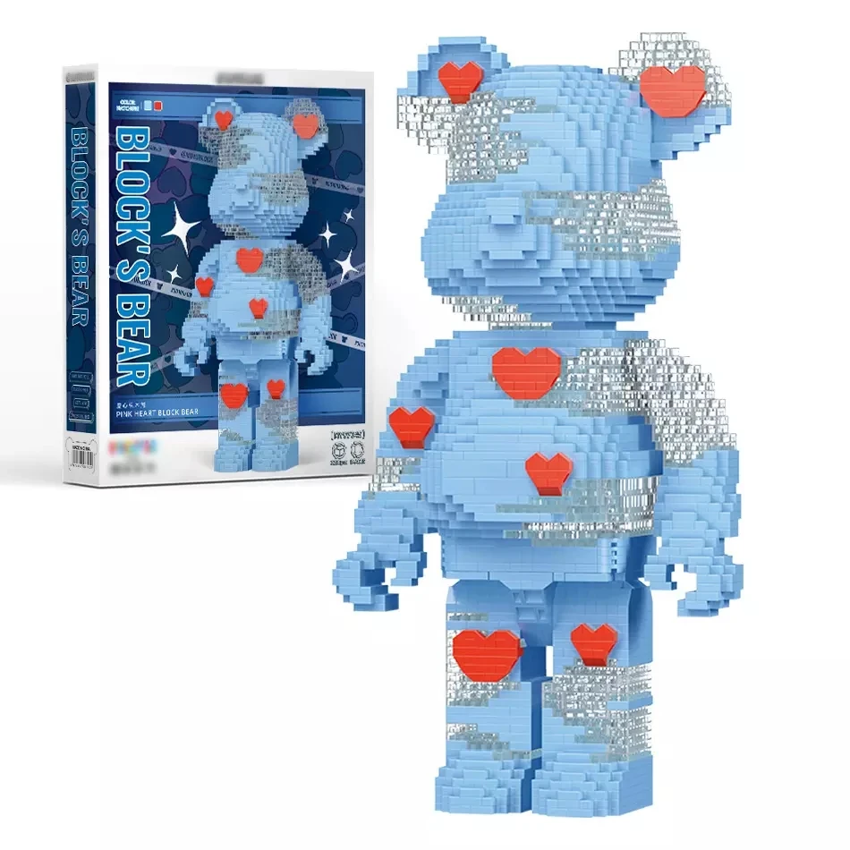 Moyu 97044 97045 97046 3d Model Love Graffiti Bear Mini Bricks ...