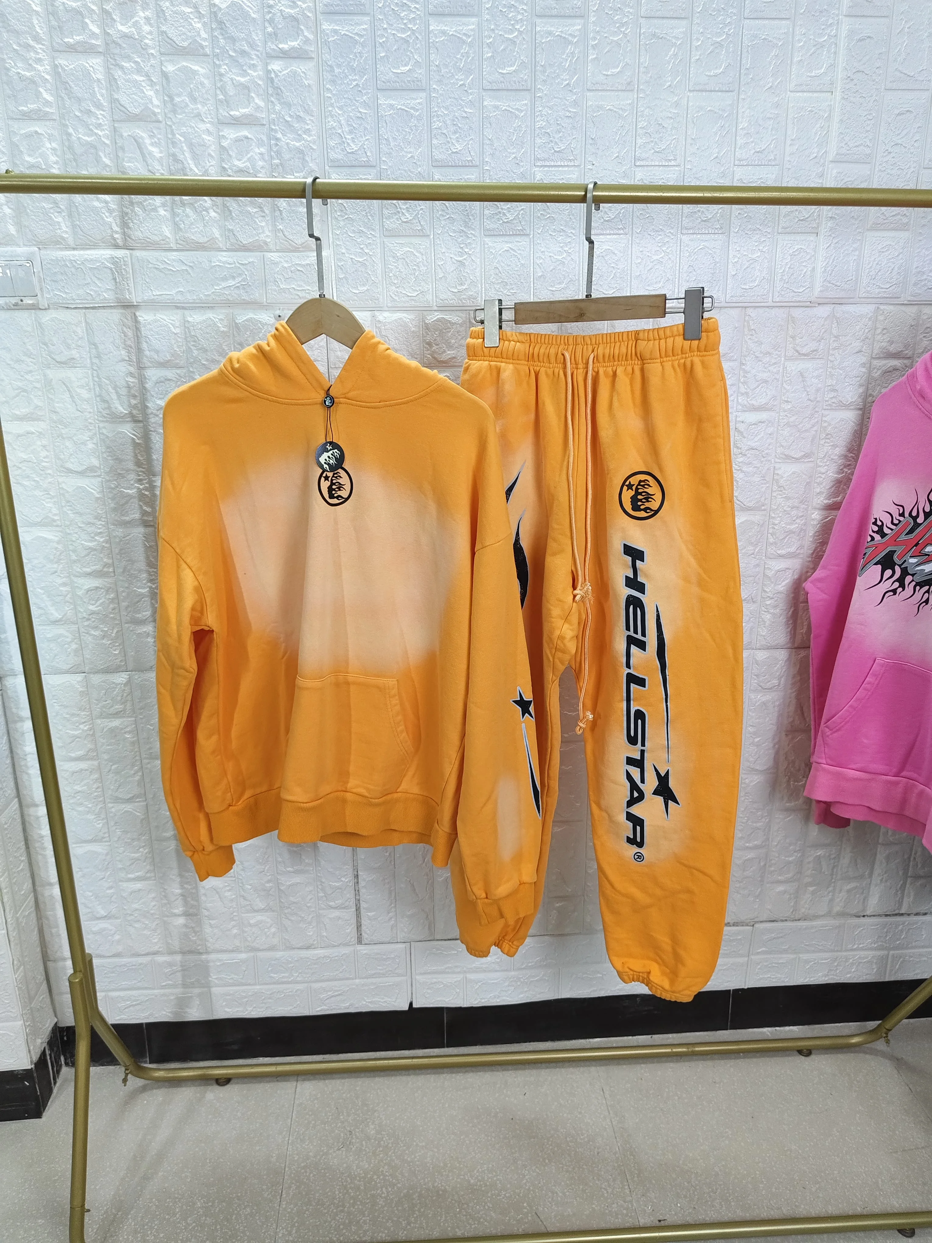 Top Quality Hellstar Sweatpants And Hoodie Set Tracksuits Acid Wash ...