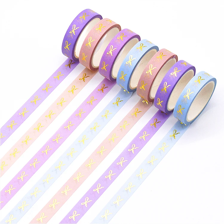 Wholesale Japanese Paper Shiny Gold Foil Printed Washi Tapes Set Custom ...
