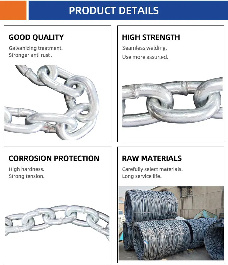 Nacm90 Zinc Plated G43 High Test Carbon Steel Chain - Buy Grade 43 ...