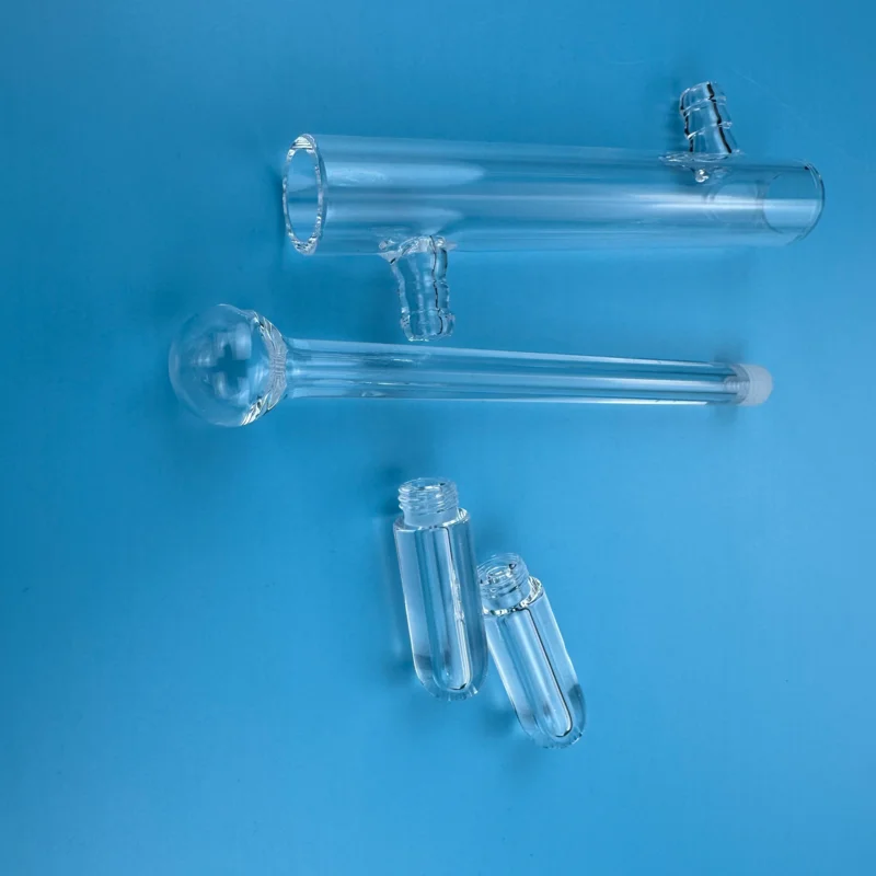 Custom Quartz Tube Threaded Quartz Glass Bottle Polished Clear Quartz ...