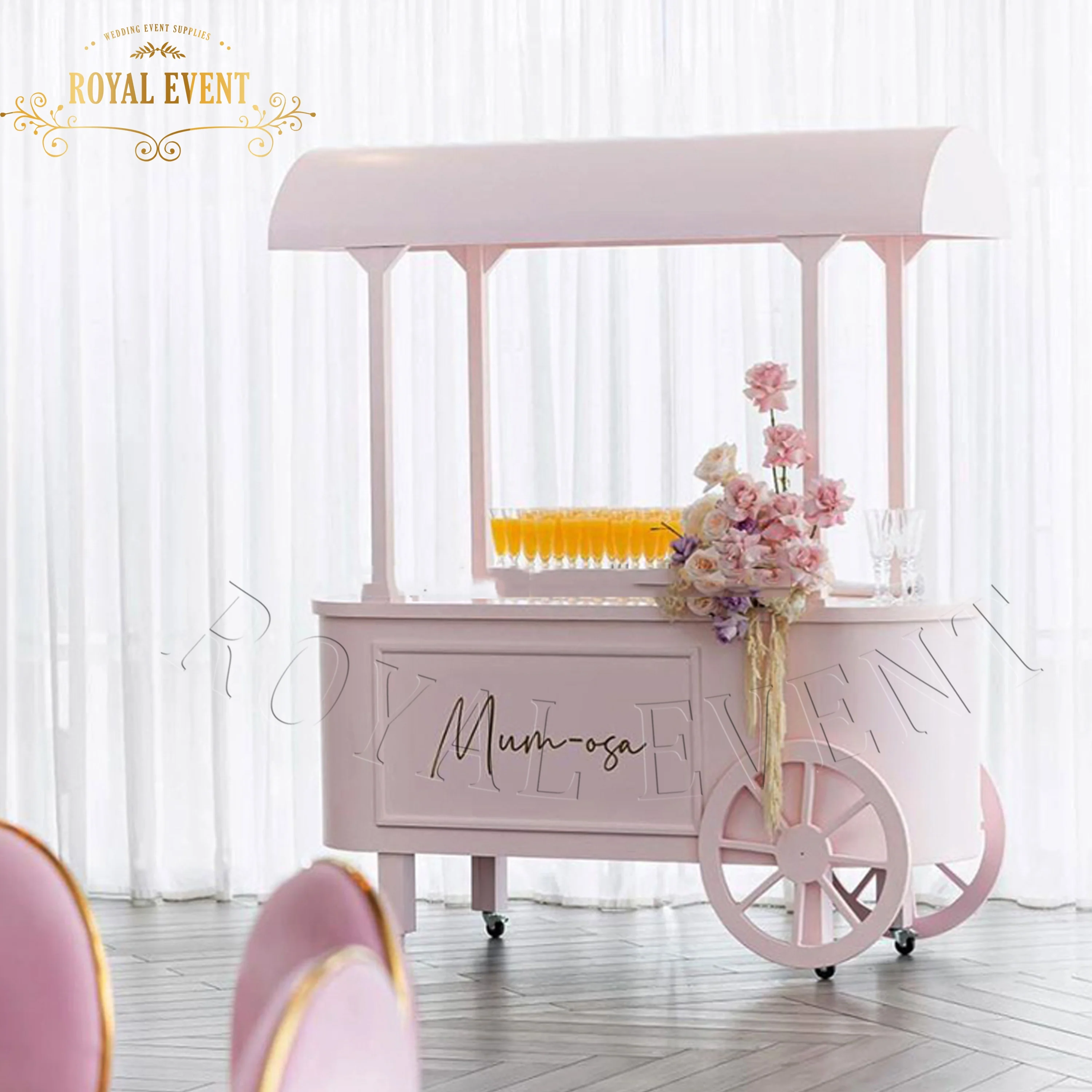 Modern Birthday Party Cake Display Stand - Baby Shower Candy Bar Cart