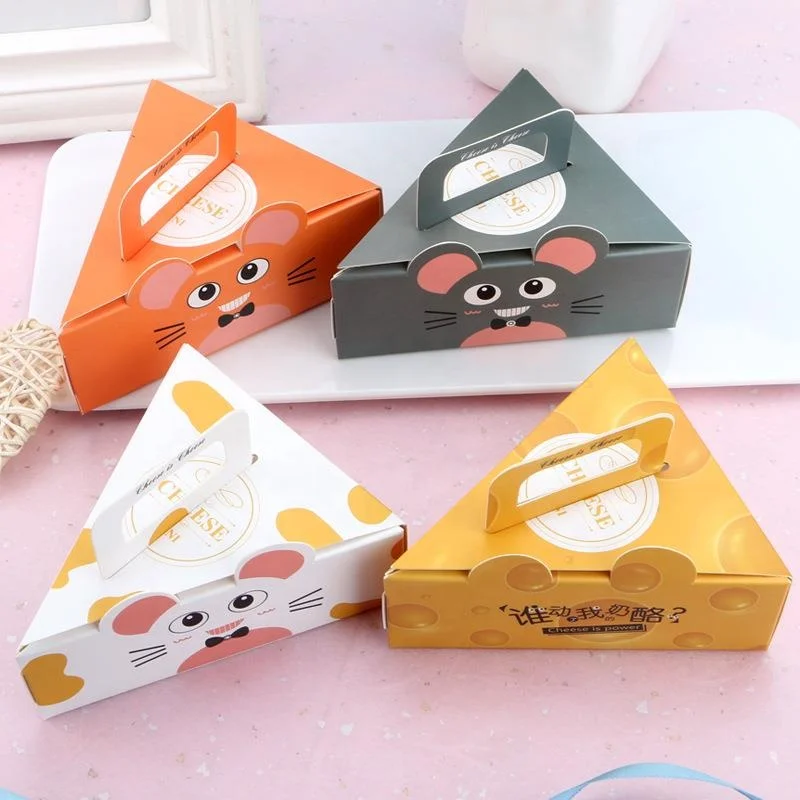 Factory Delivery Cheesecake Packaging Box Portable Triangle Mousse ...