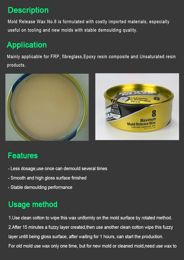 Mold Release Agent (mra) For Composite Frp Demoulding Release Wax ...