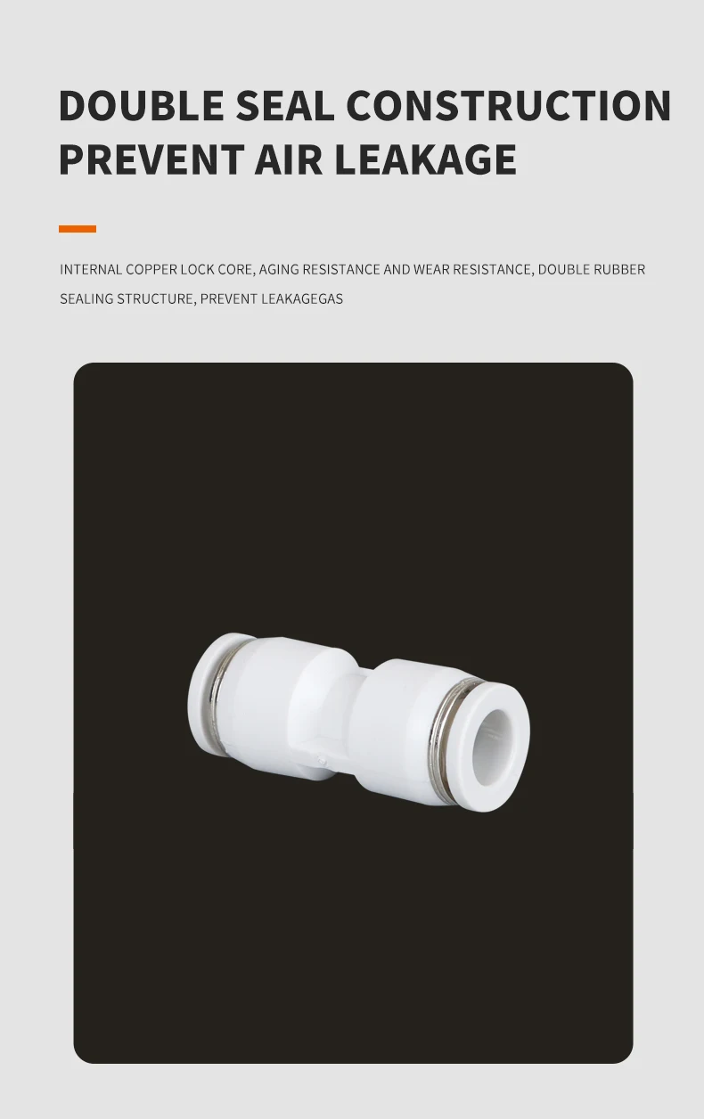 Pu Series Pneumatic Pipe Joint Plastic Air Hose Straight Through Quick ...