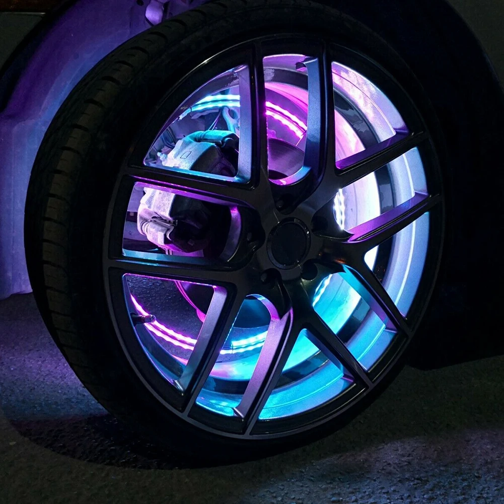 Rgb Smd Led Color Wheel Rim Lights App Control Waterproof Car Alloy Led ...