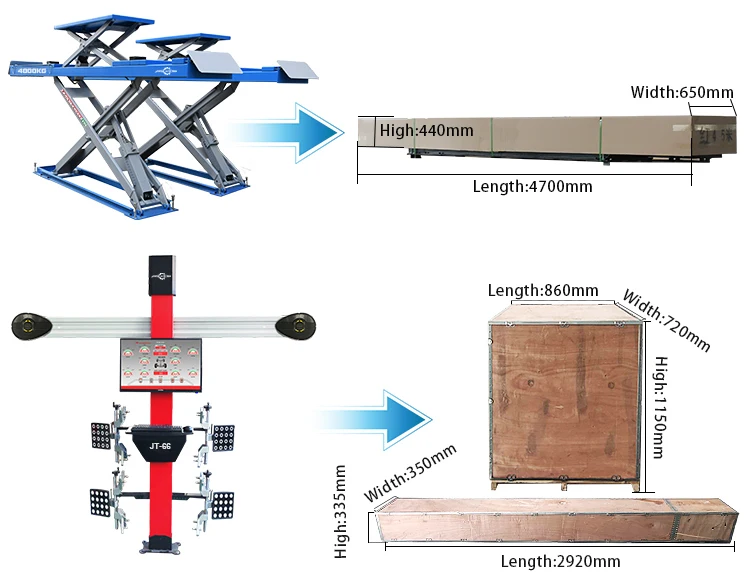 Jintuo Scissor Car Lift And 4 Wheel Alignment Equipment Combo - Buy ...
