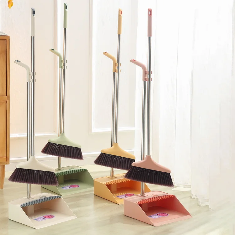 Cheap Soft Bristle Plastic Broom With Stainless Steel Handle For ...