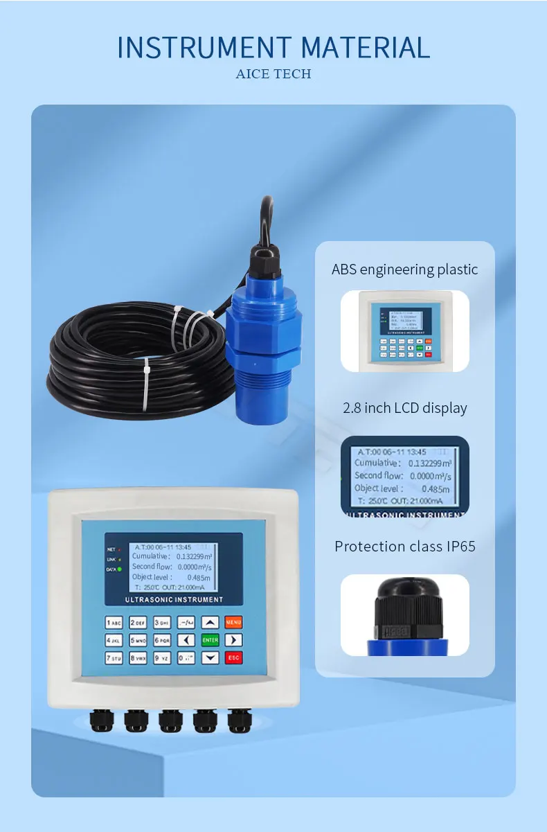 Aice Tech Parshall Trough Flow Meter - Variable Area Water Flowmeter ...