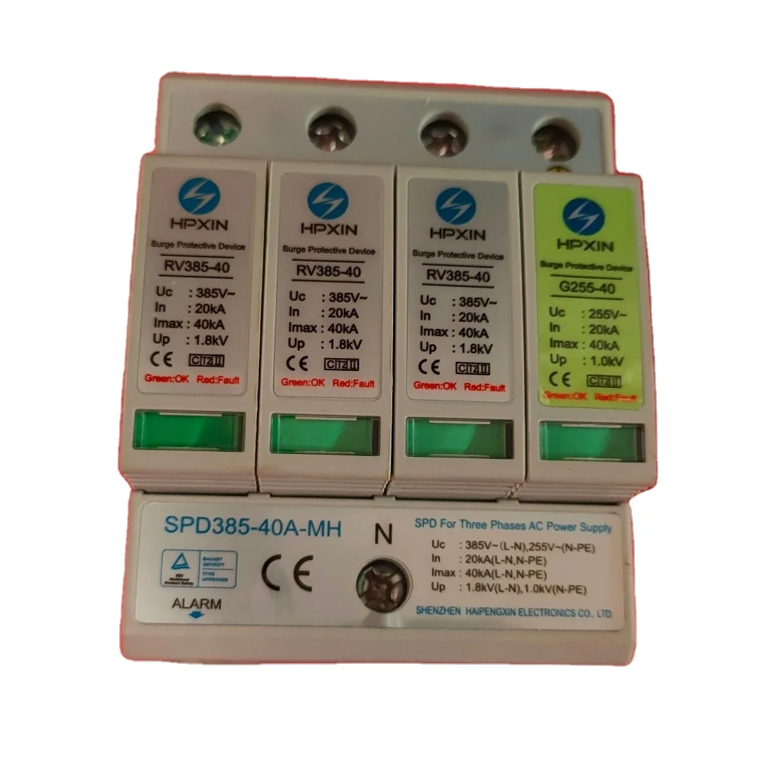 Spd6385-40a-mh 19020116 Rv385-40 G255-40 60ka 3 Phase Spd Surge Protector Power Lightning ...