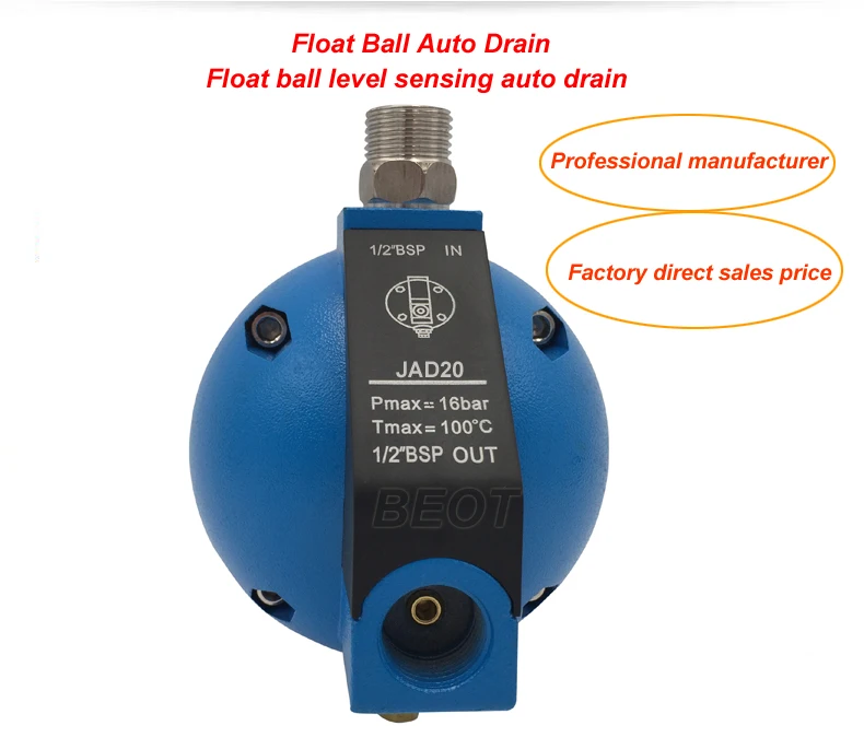 Jorc Jad20 Type 1/2" 16bar Air Compressor Float Ball Automatic Auto ...