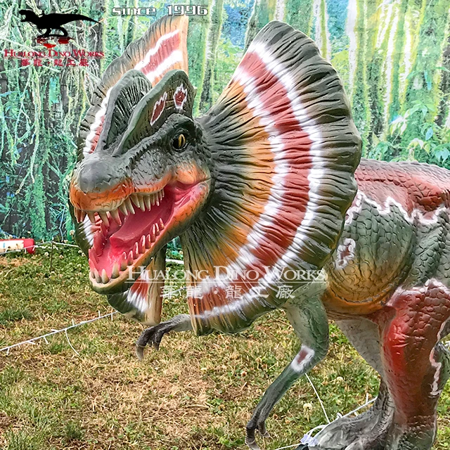 Scary animatronic dilophosaurus life size dinosaur model| Alibaba.com