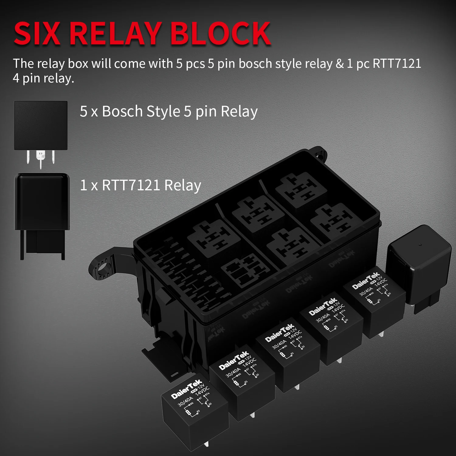 ATC/ATO 12V Relay Fuse Box - Universal, Waterproof & Reliable