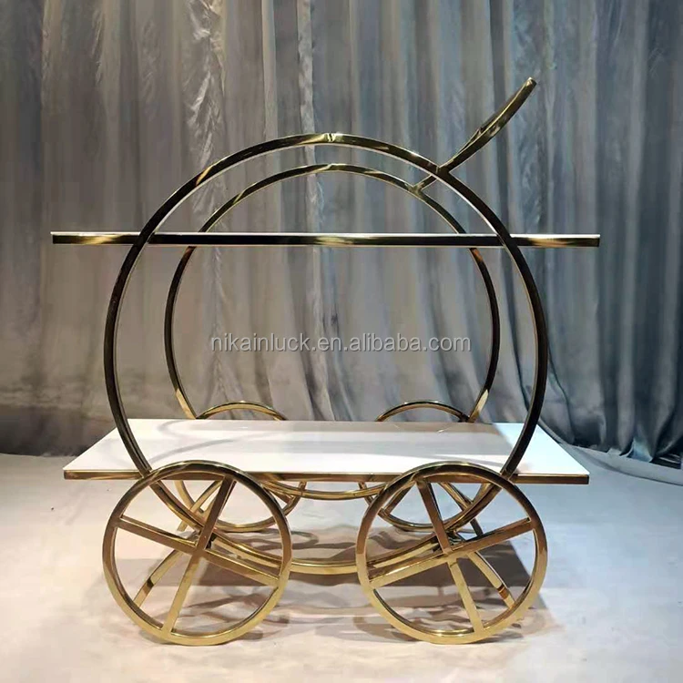 Cinderella Horse Carriage Decor – White Gold Pumpkin Carriage for ...