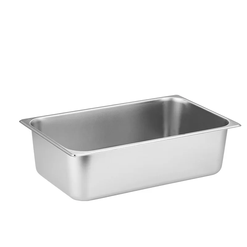 Commercial Buffet Food Warmer Pan with Stainless Steel GN Container Lid Metal Kitchen ...