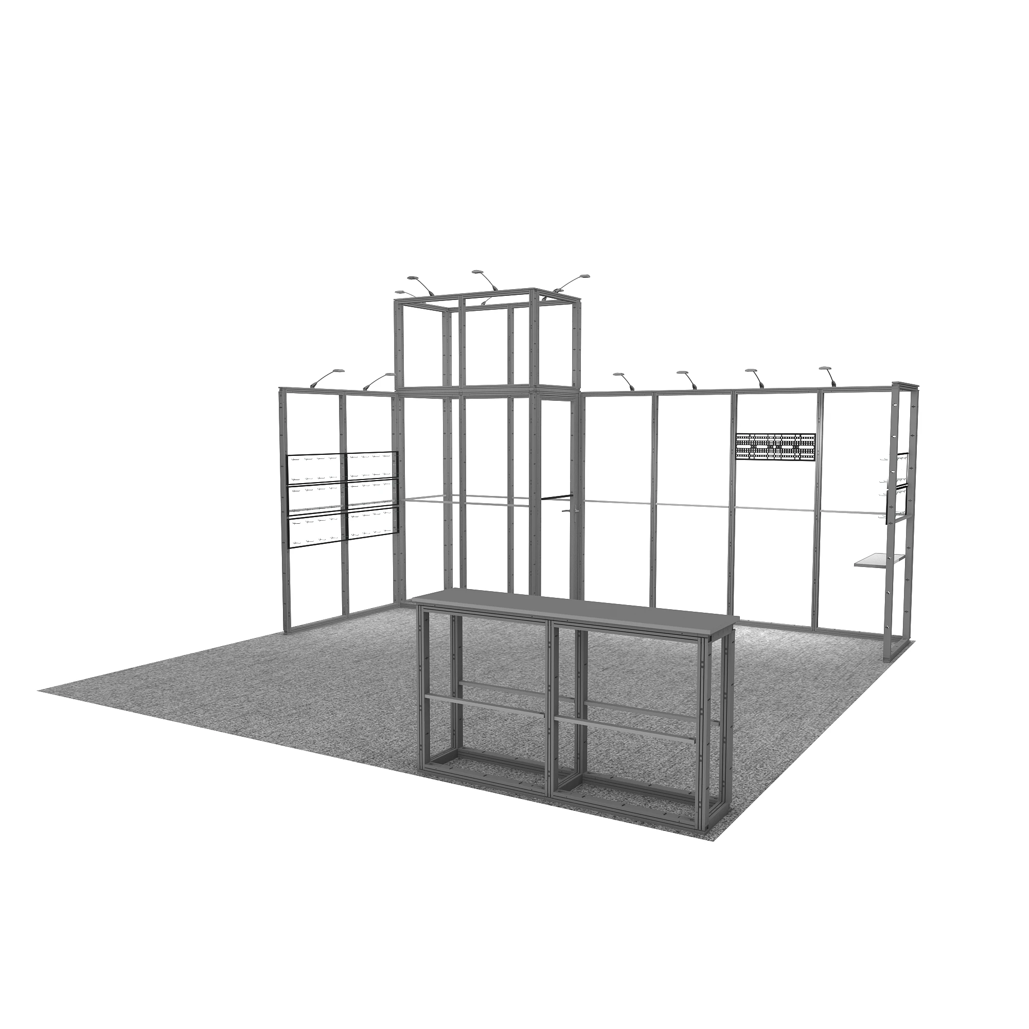 20x20ft Modular Exhibition Booth 6x6 Large Trade Show Booth Display ...