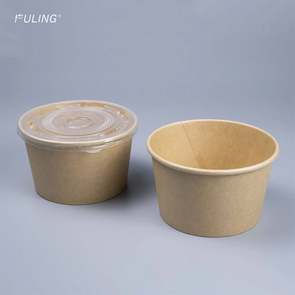 FULING Custom Printed Disposable Paper Bowls - Eco-friendly