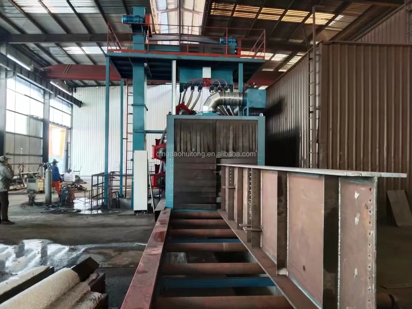 Qingdao Automatic Continuous Roller Pass Through Shot Blasting Machine ...