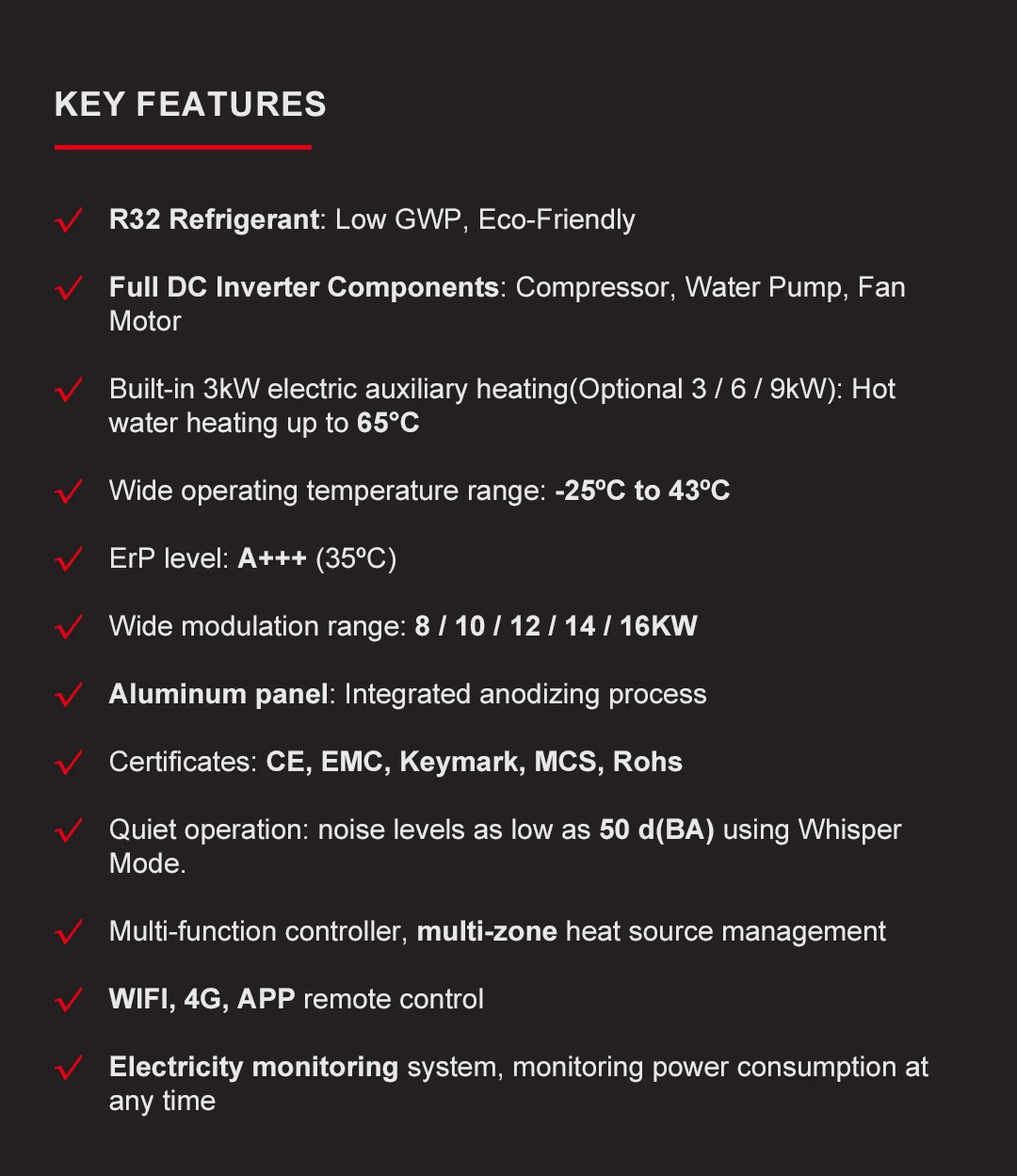 2024 Germany New Design Warmepumpe Dc Inverter 10 12 16kw A+++ Wifi Sg Ready R32 Monobloc Air To ...