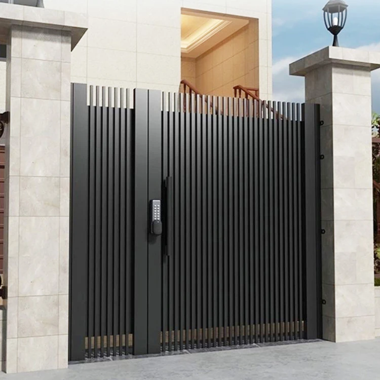 Morden Luxury Style Barrier Driveway Sliding Entrance Aluminum Fence ...