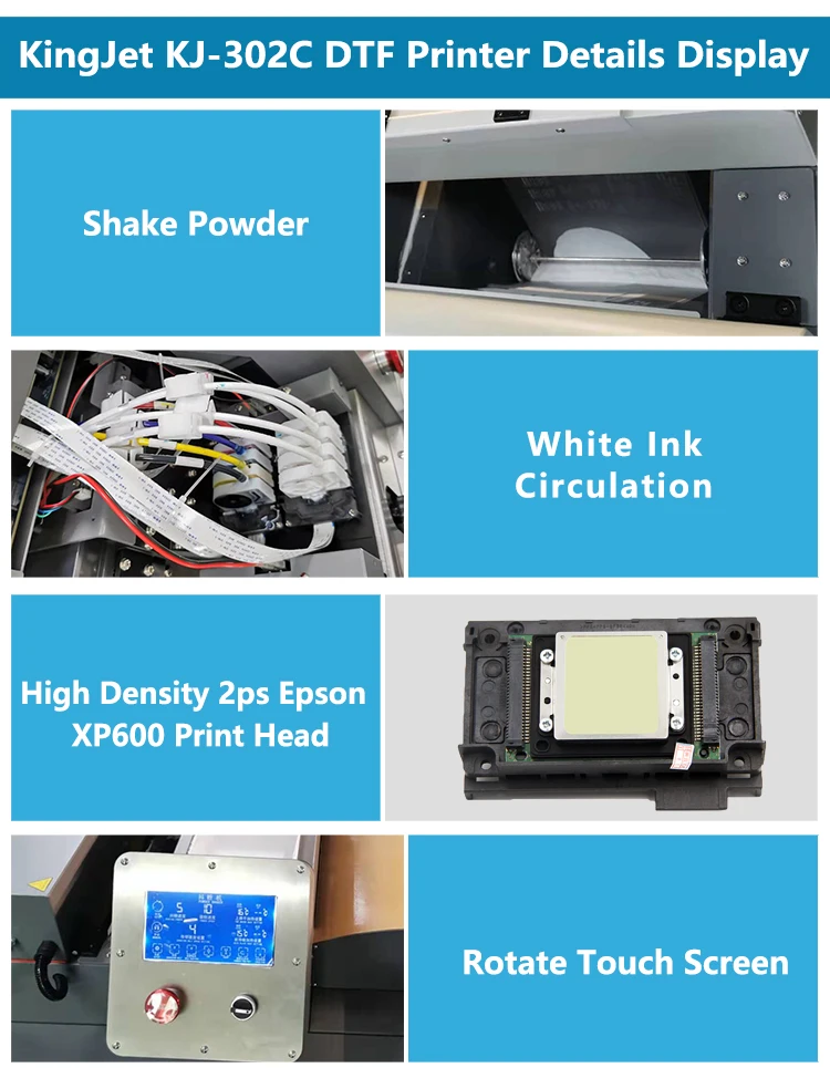 A3 Dtf Printer Printing Machine Transfer I3200 Xp600 A4 With Powder ...