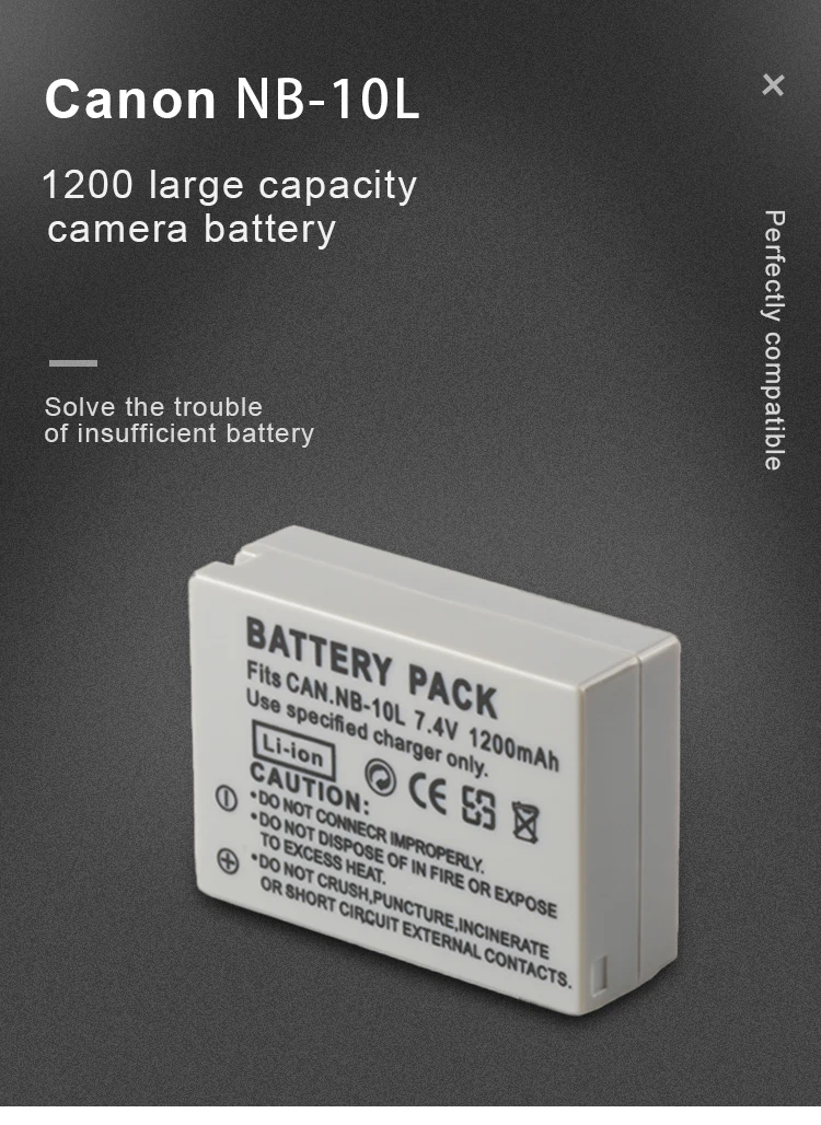NB-10L Battery for Canon Cameras - Reliable and Rechargeable