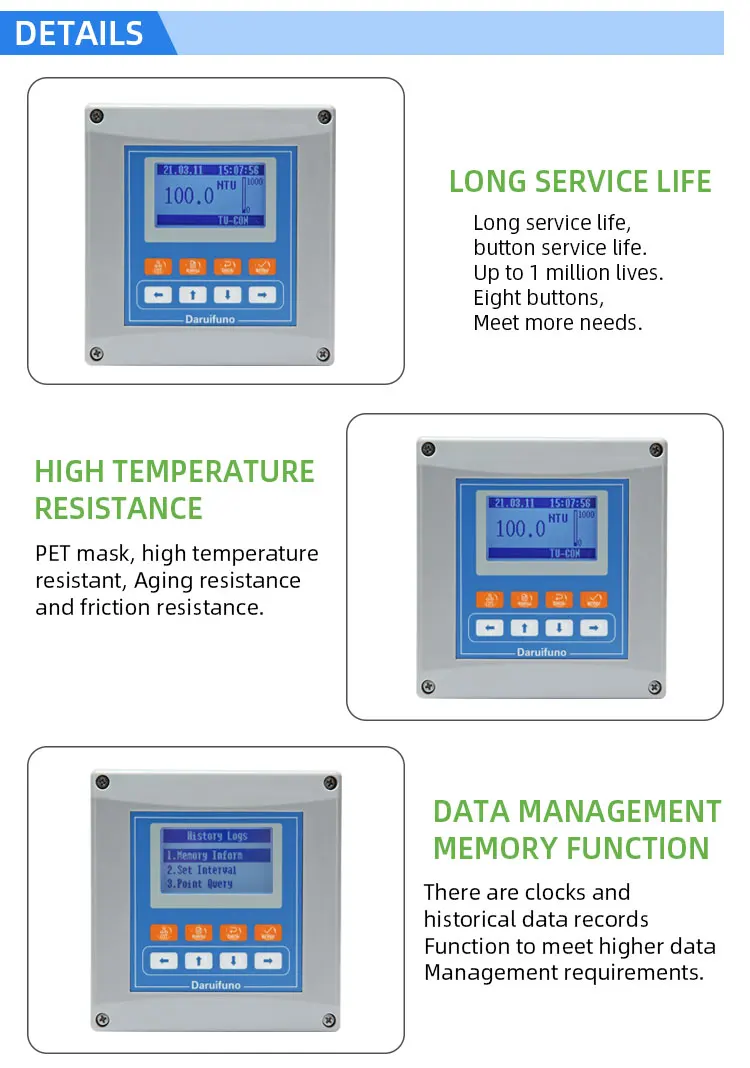 4000ntu Rs485 Digital Inline Turbidity Analyzer Meter For Industrial ...