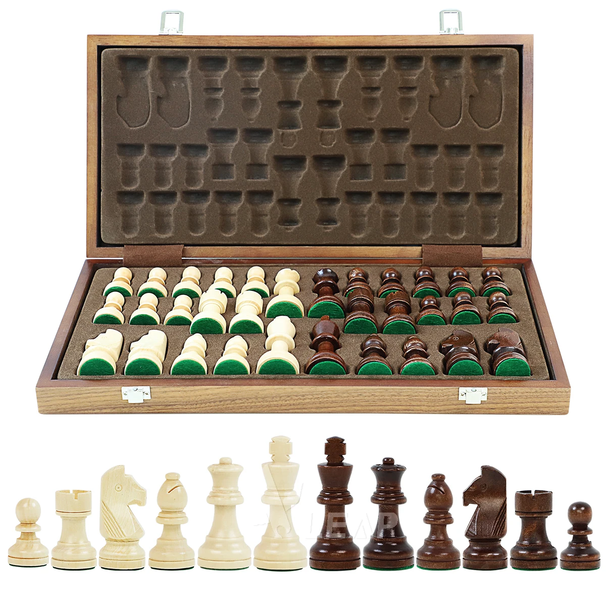 38cm 15 inch tournament chess sets luxury wooden set Wooden magnetic ...