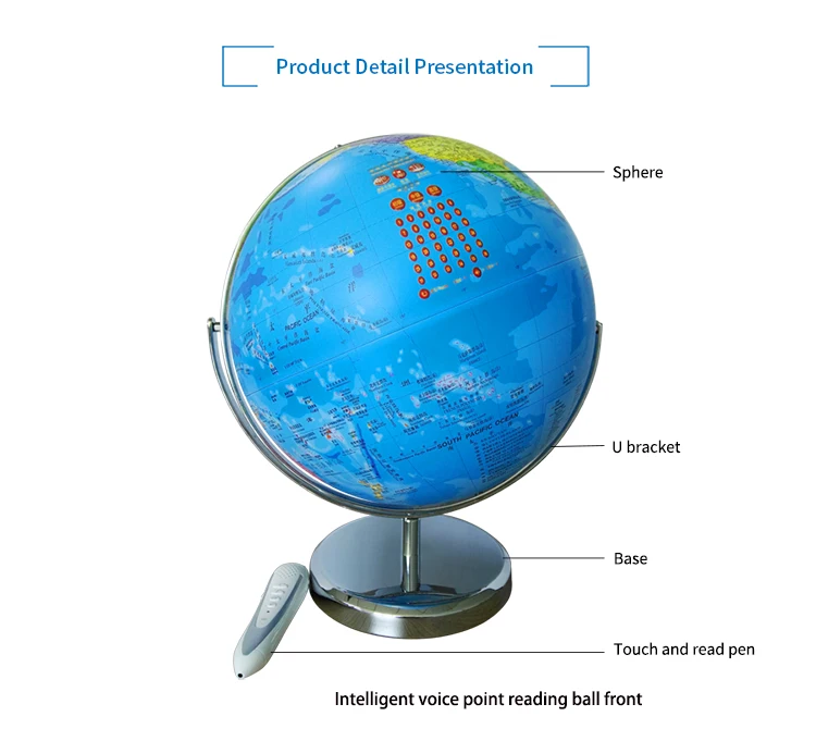 Seeball 32cm Intelligent Voice Reading Globe for Fun Learning Geography ...