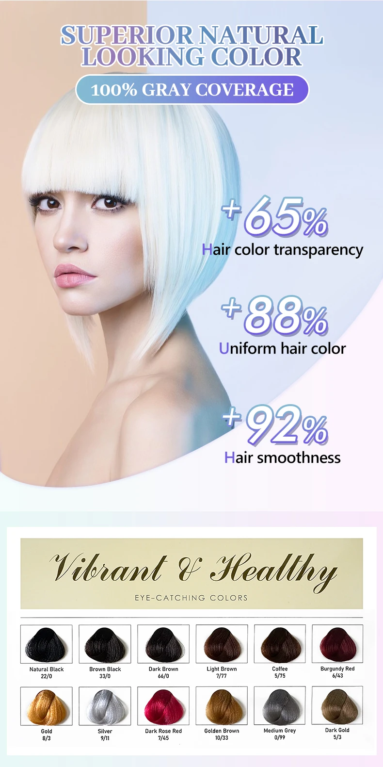Disaar Salon Products No Ammonia Hair Dye Cream Color Hair Dye Color ...