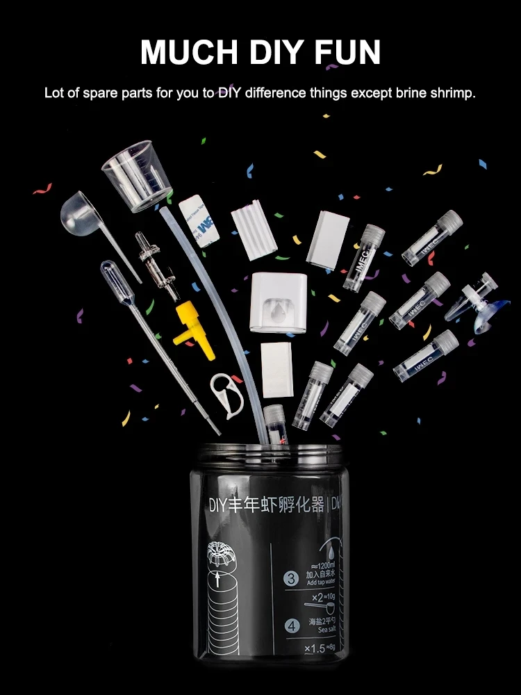 DIY Fish Tank Brine Shrimp Incubator Aquarium Artemia Alive Hatchery ...