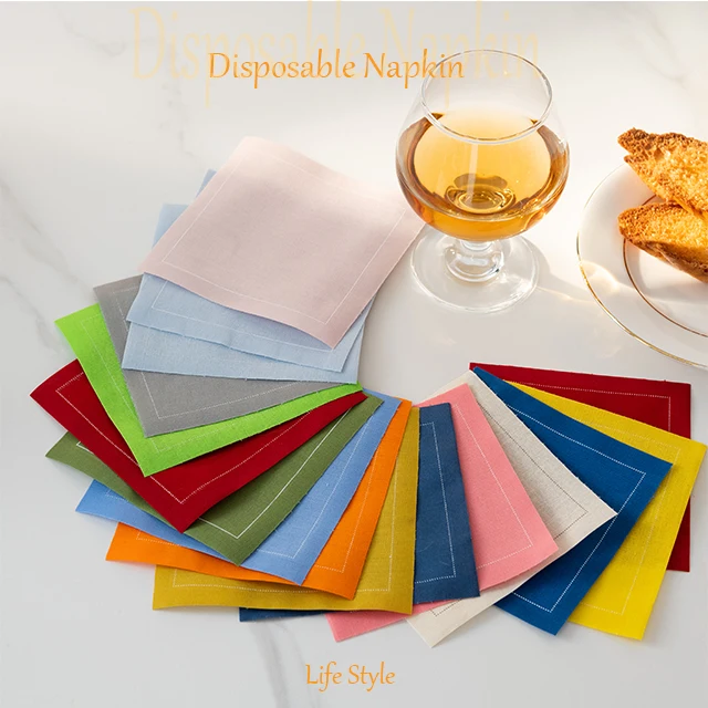 Tear off Cotton Napkin Linen Look - Perfect for Restaurants