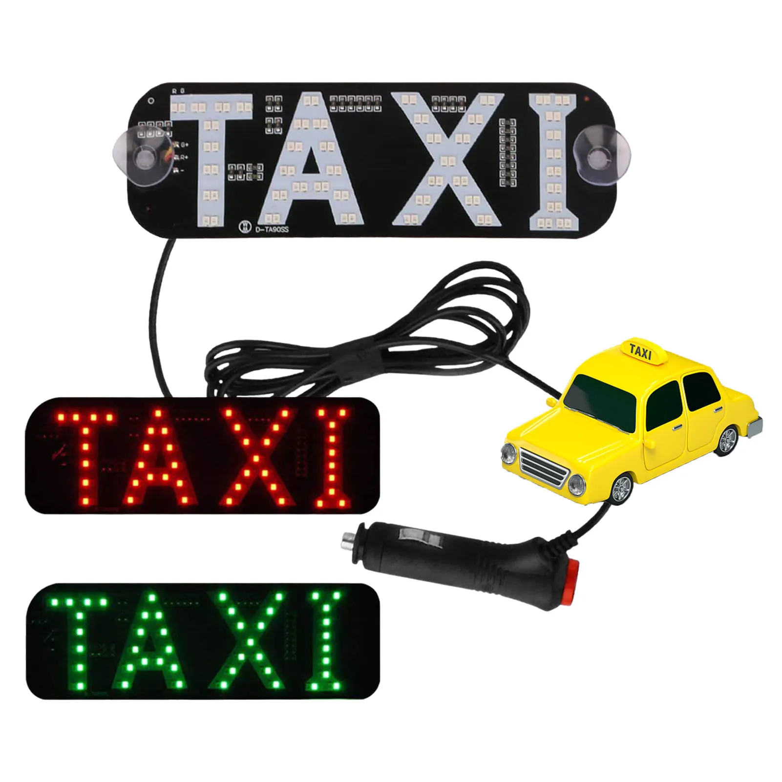 12V Taxi LED Car Windscreen Cab Indicator Lamp Sign 45LED Windshield ...