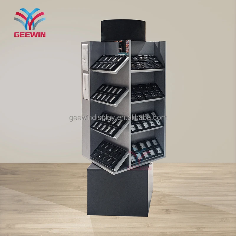 Slatwall Display Spinner Wood Display Stands Rotating Mdf Display Rack ...