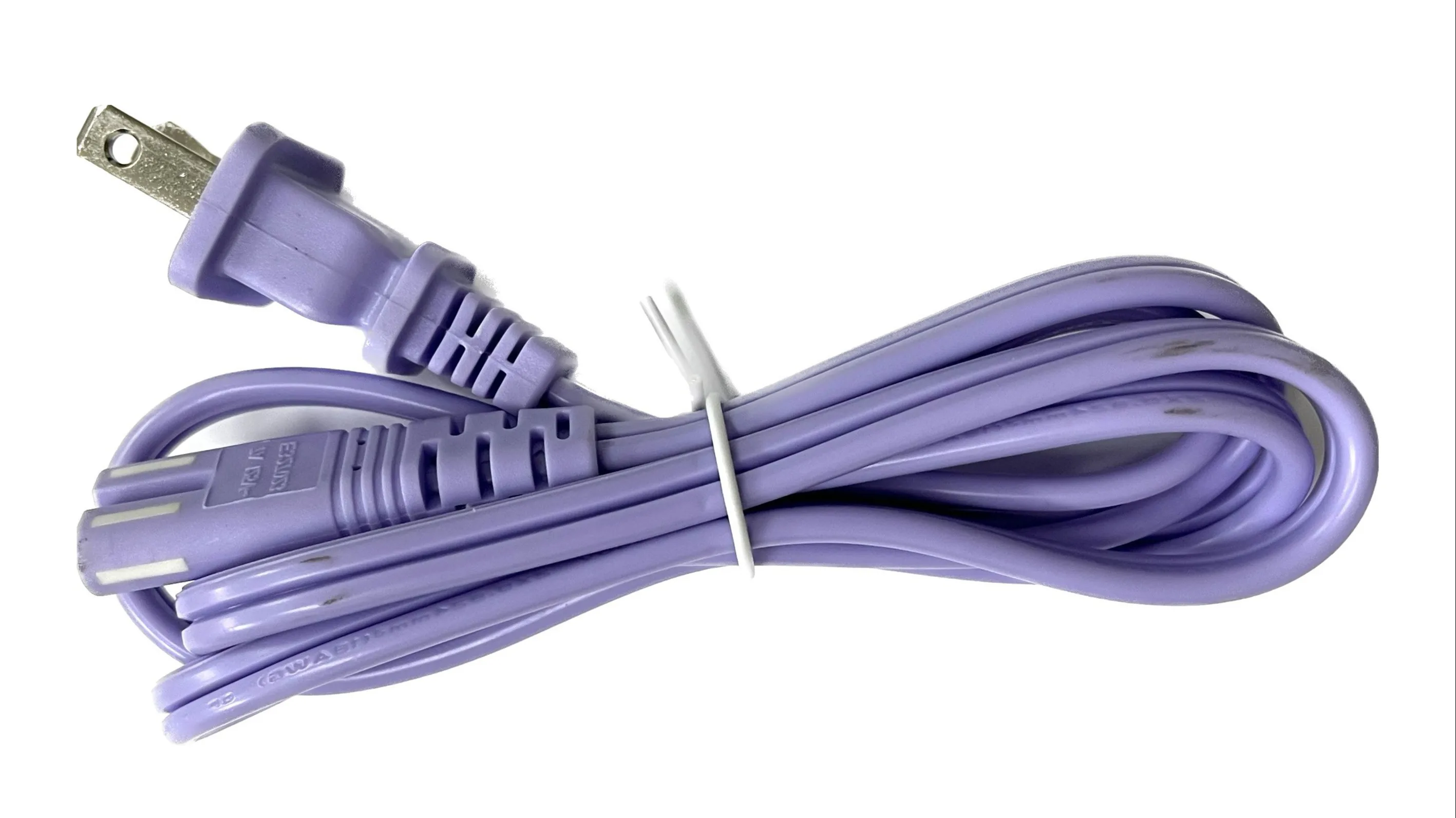 Ul Usa Us Standard Black Purple Ac 2 Prong Pvc Spt1 Spt2 Power Cord ...